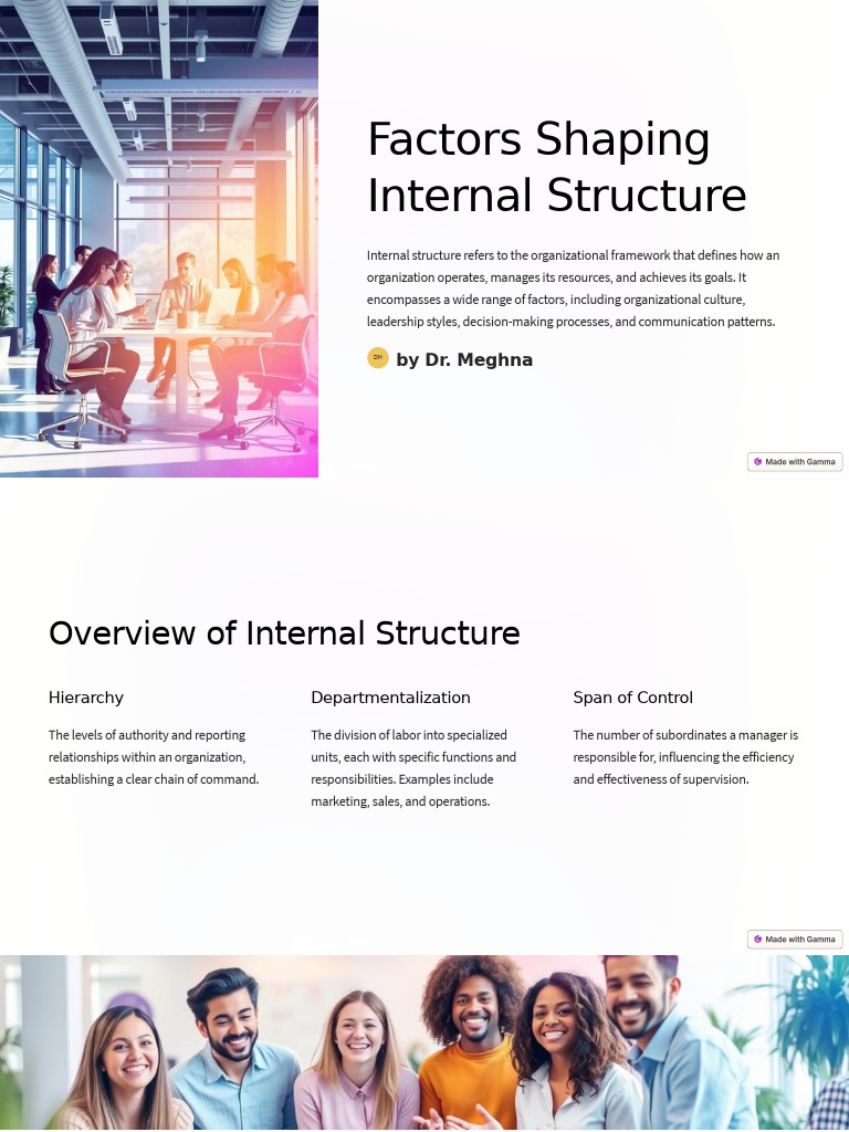 Factors Shaping Internal Structure | PDF | Organizational Culture ...