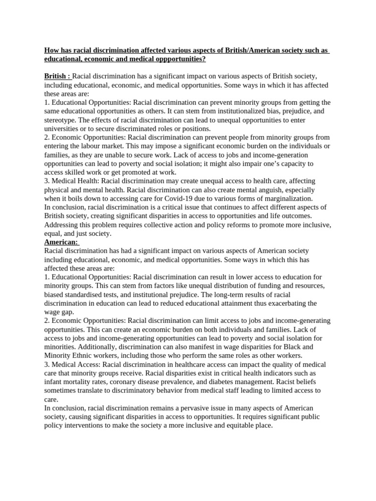 Discrimination | PDF | Discrimination | Racism
