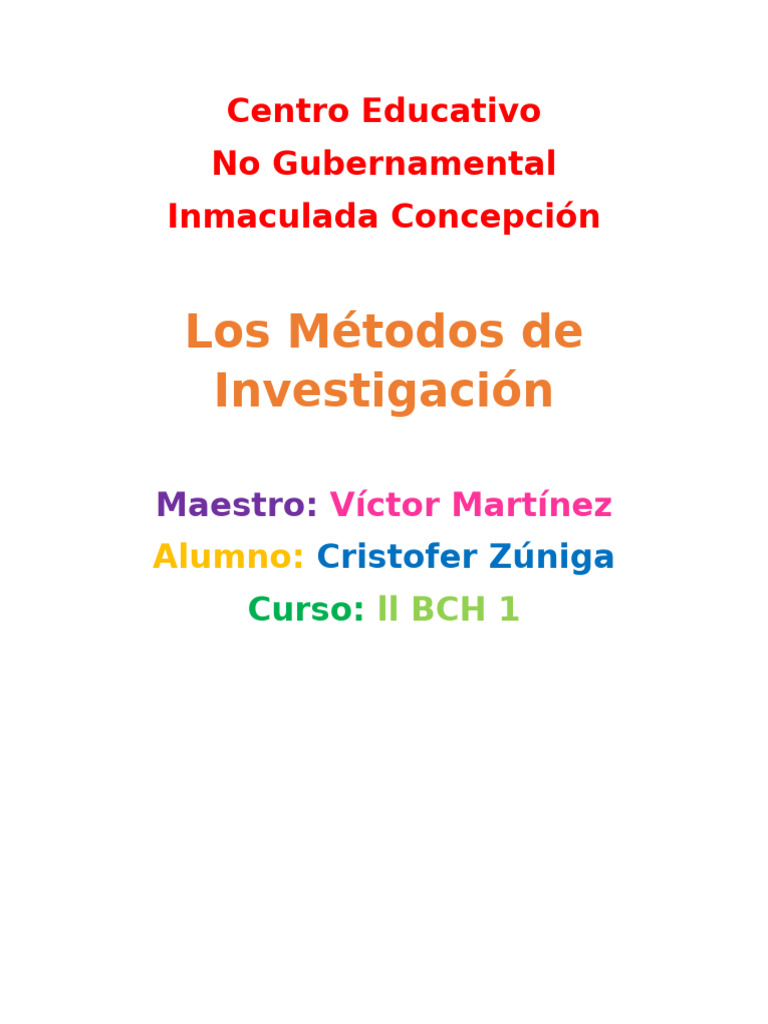 Álbum Virtual Métodos de Investigación - Cristofer Zuniga | PDF ...