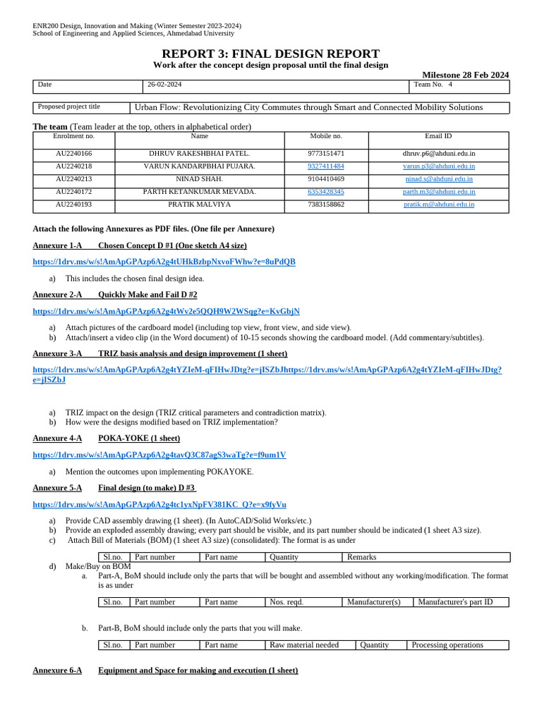 Report 3 Final Design Report | PDF