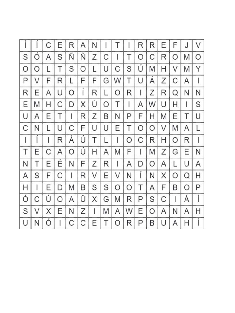 Sopa de Letras Proteínas | PDF