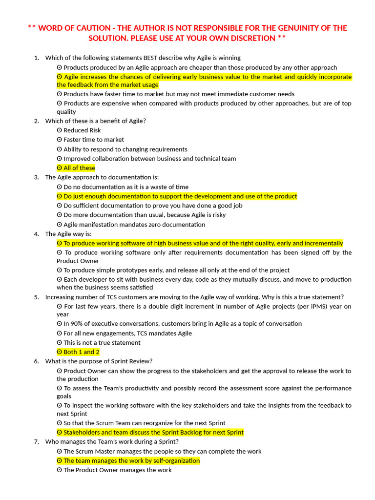 Agile E0 Course ID 56031 | PDF | Scrum (Software Development) | Agile ...