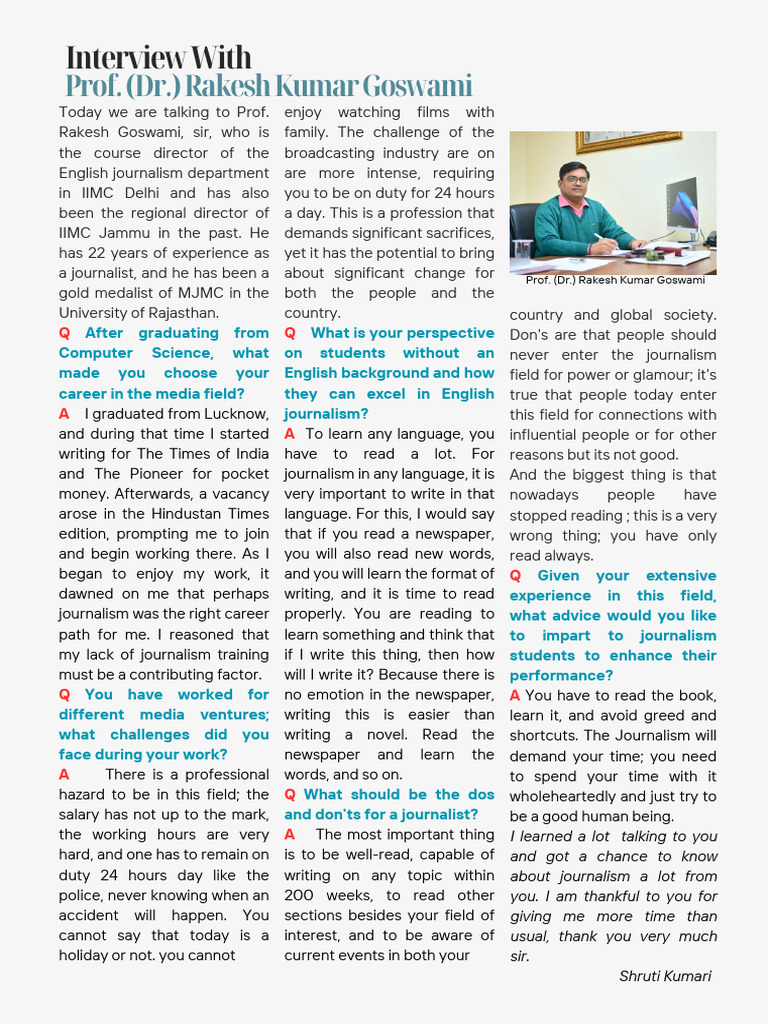 Interview Pdf Journalism