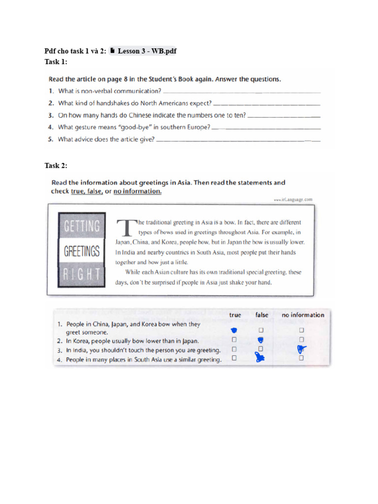 Reading Practice U1 (HW) | PDF | Human Communication