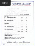 Du Marksheet | PDF