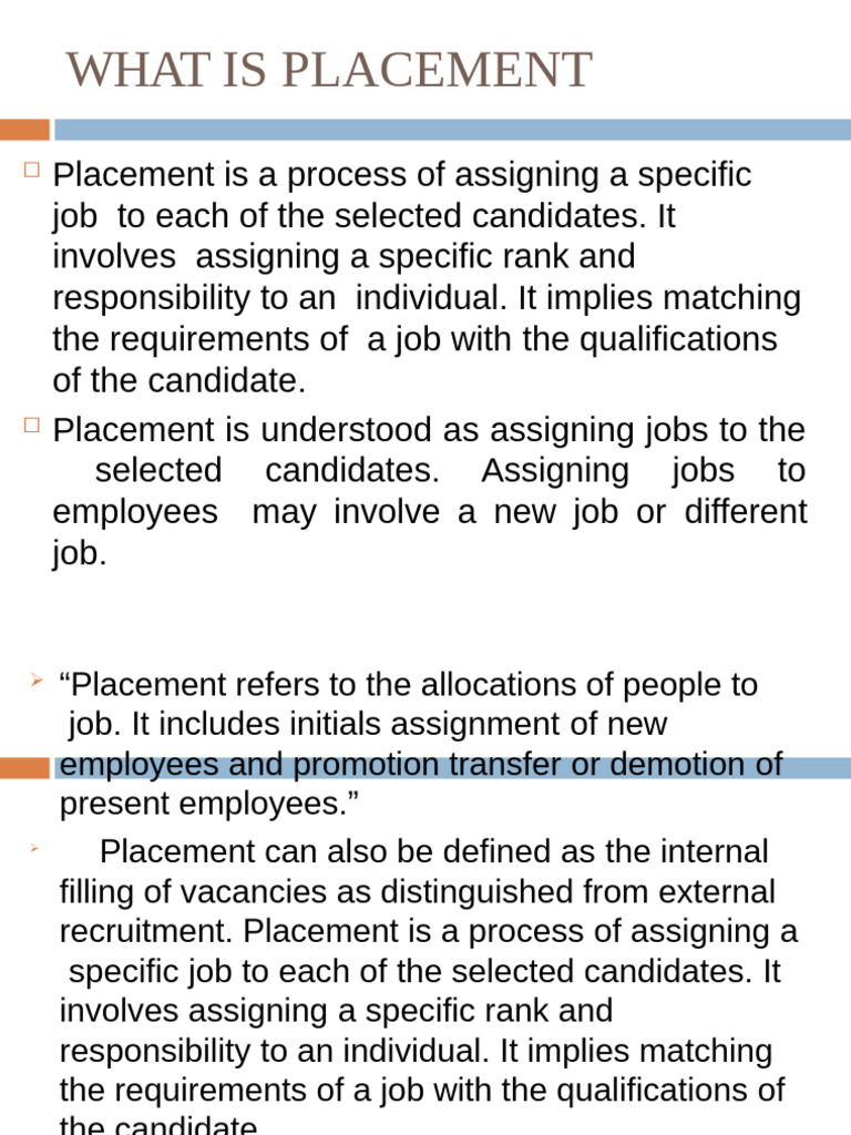 Placement and Orientation | PDF | Turnover (Employment) | Employment