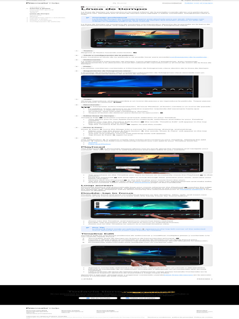 Cronología - Manual de Procreate Dreams | PDF