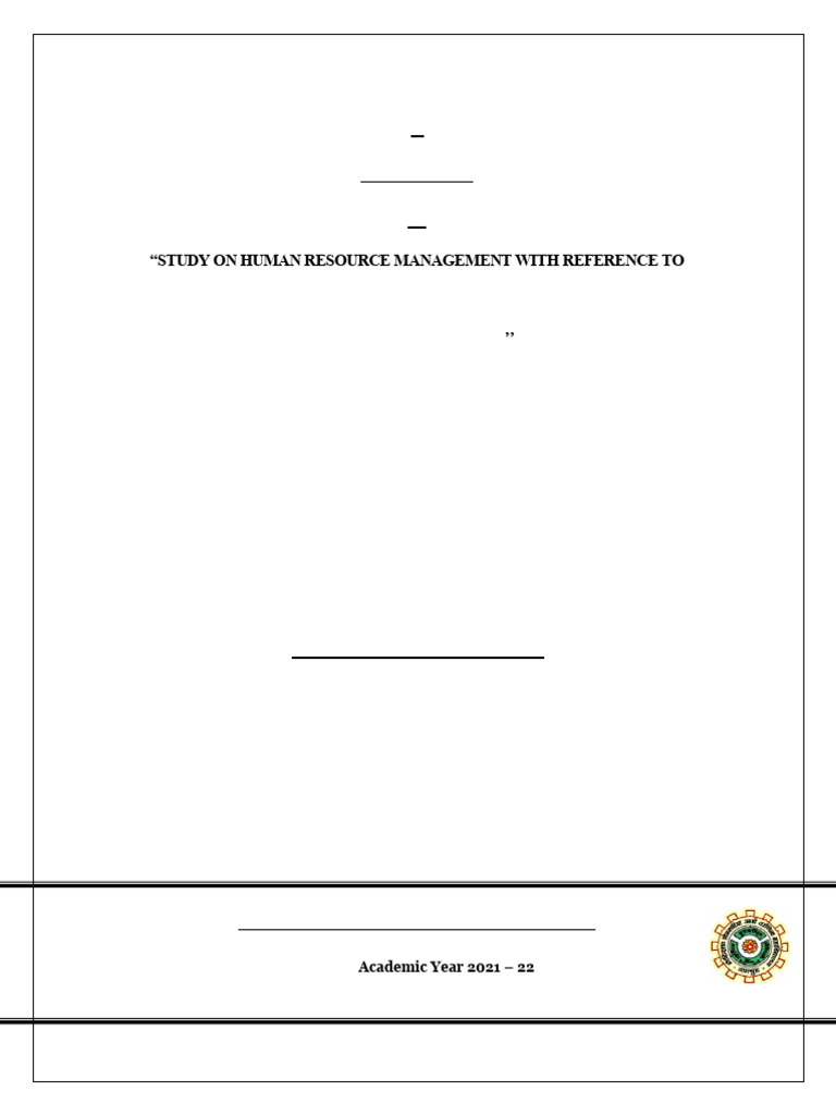 Bba Project | PDF | Human Resource Management | Business