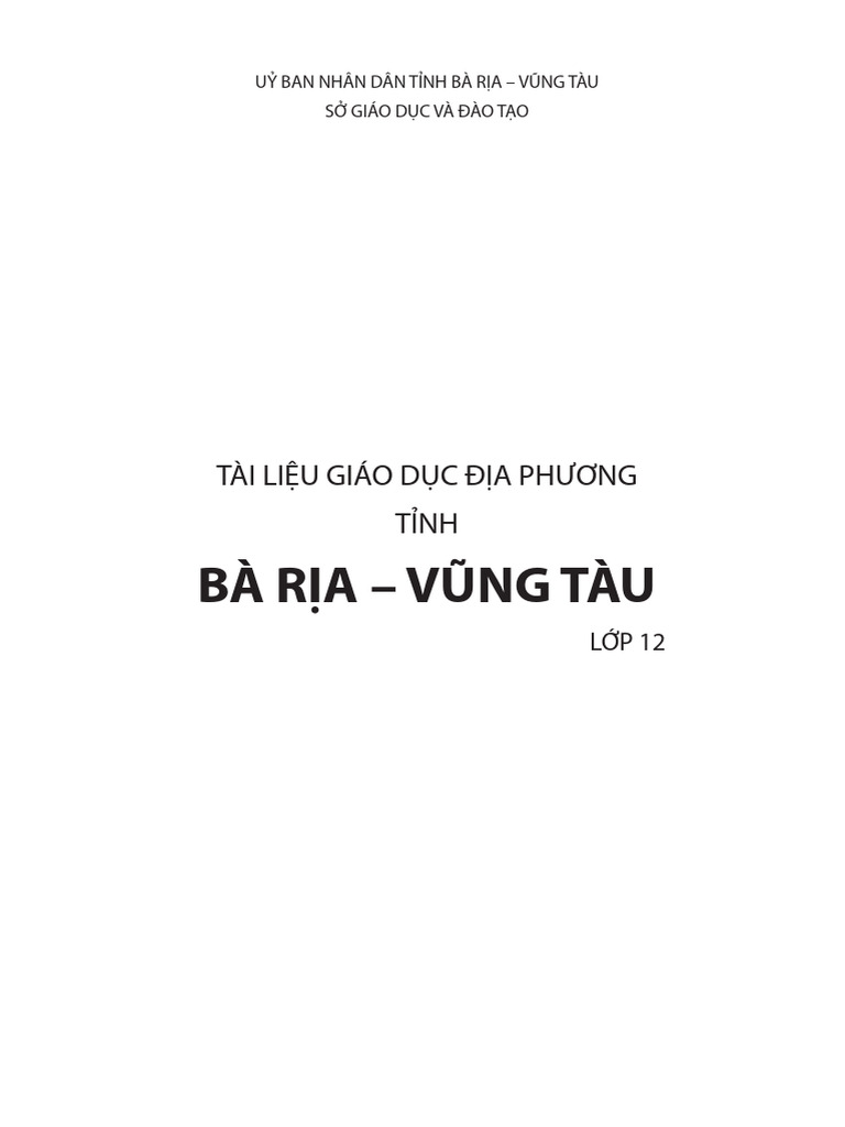 4 - Lop 12 - SDP BA RIA VUNG TAU 12 - RUOT - 051223 - 3h30pm - Xem Gui Gop y | PDF
