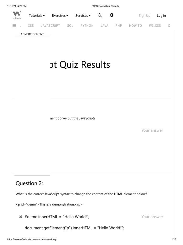 Quiz JS | PDF