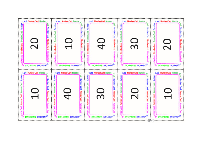 (GR) Multiples of 10s Cards | PDF