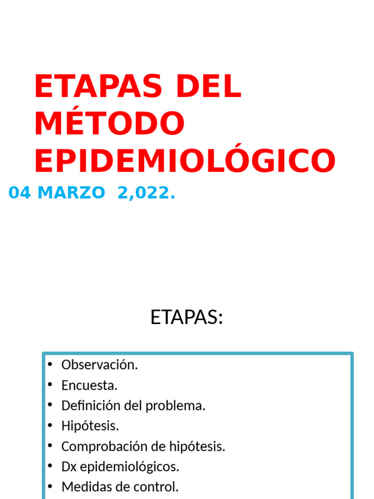 Etapas y Variables Epidemiologicas | PDF | Hipótesis | Medición