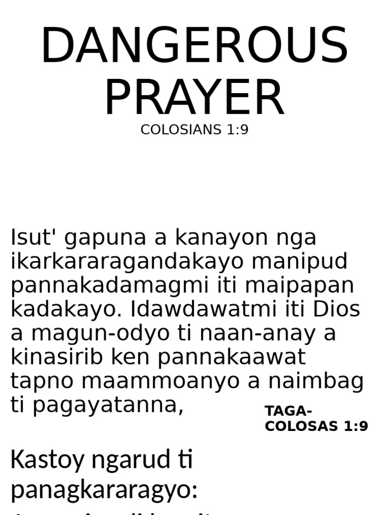 Dangerous Prayer | PDF