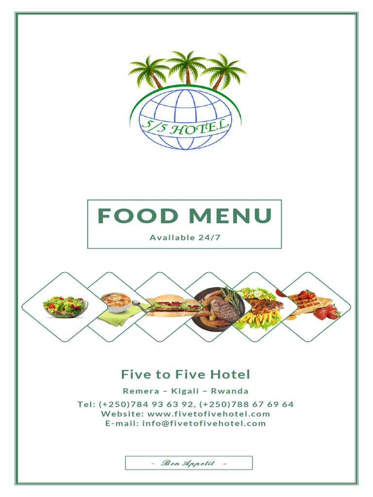 Food Menu | PDF | Hamburgers | Salad