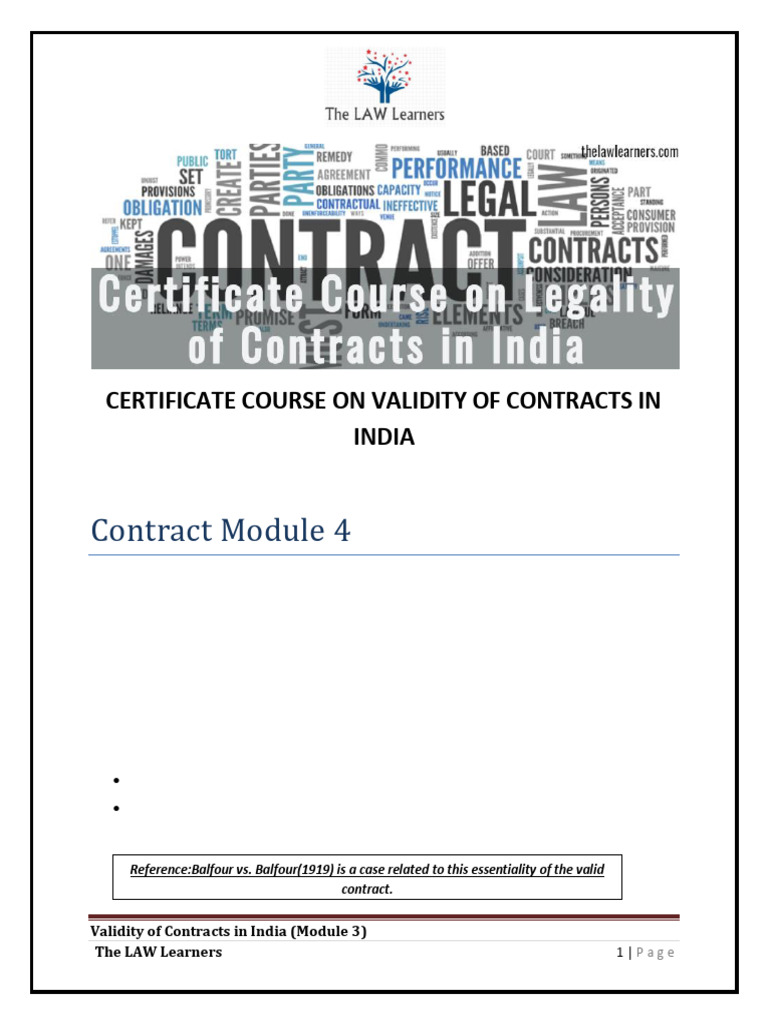 Contract Module 3 | PDF | Private Law | Business Law