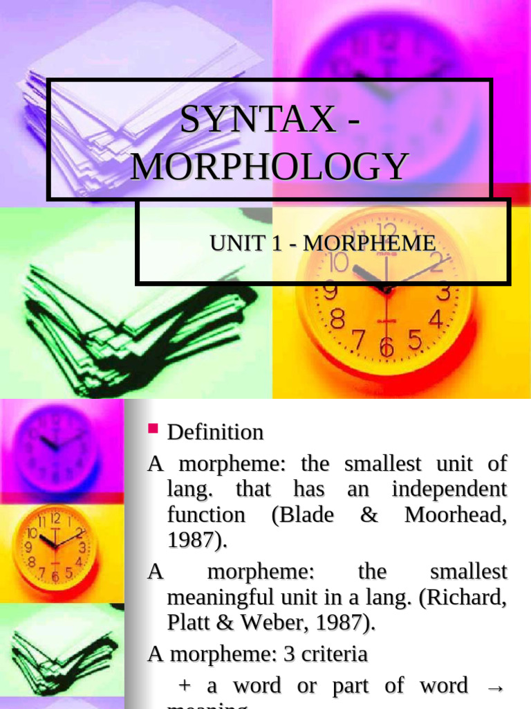 Units 1 & 2 | PDF | Word | Morphology (Linguistics)