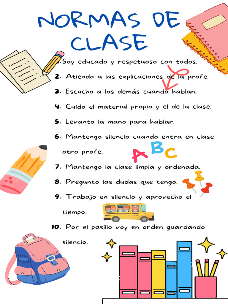Normas de Clase para 4º de Primaria | PDF