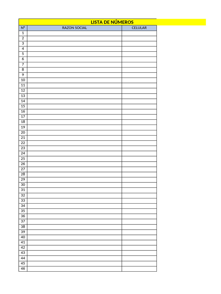 Formato de Listado | PDF