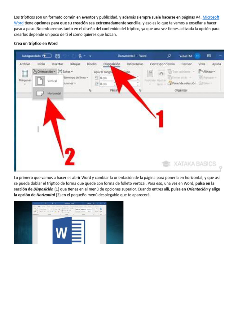 Crea Trípticos en Word Fácilmente | PDF