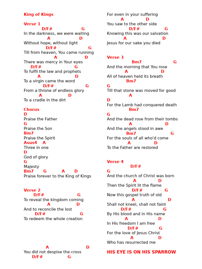 King of Kings | PDF | Glory (Religion) | God The Father