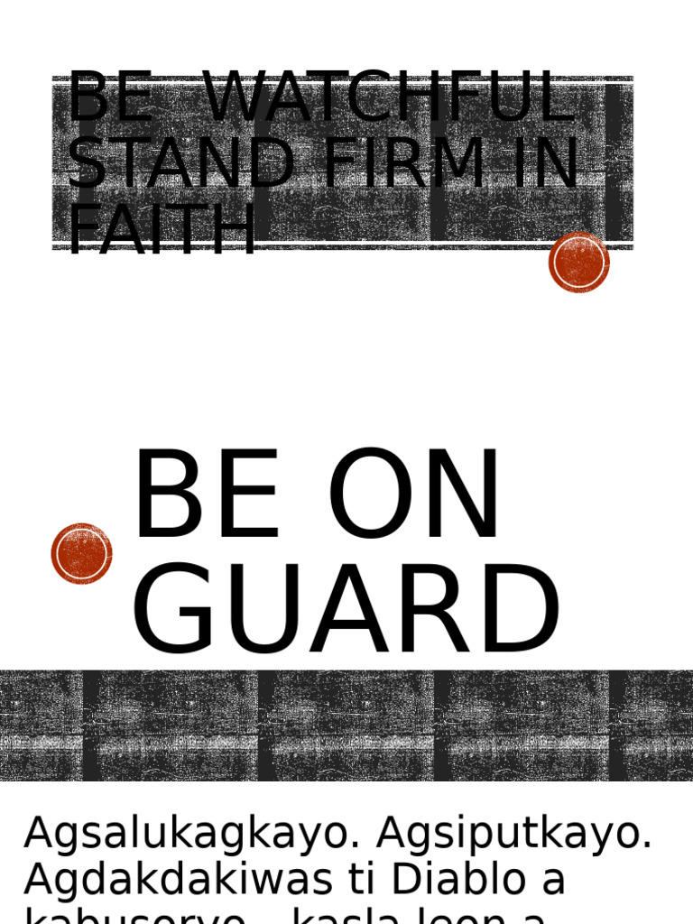 Be Watchful | PDF