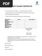 Experience Certificate Template | PDF | Salary | Madam