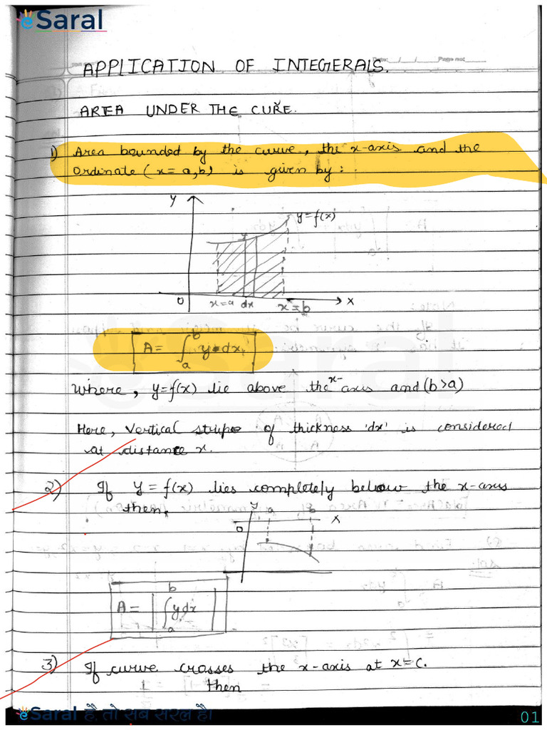 Area Under The Curve Lec Notes | PDF