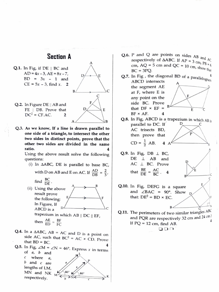 NBPS-7 (Similar Triangles ? ) | PDF | Euclid | Euclidean Plane Geometry