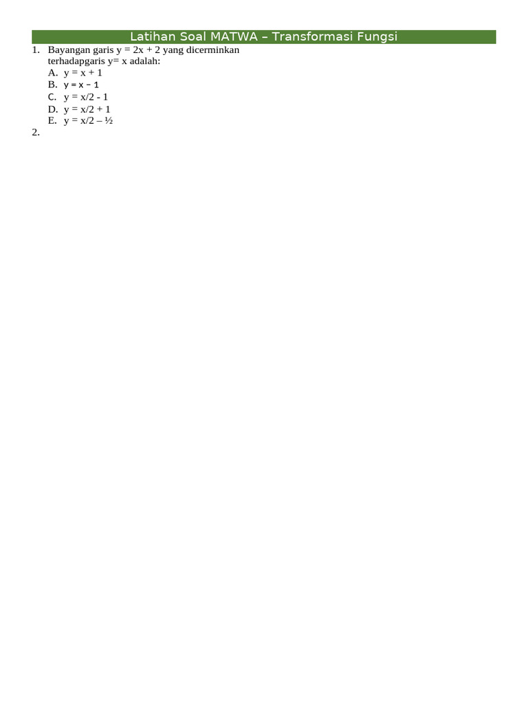 Latihan Soal MATWA | PDF