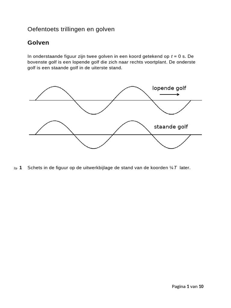 Oefentoets Trillingen en Golven | PDF