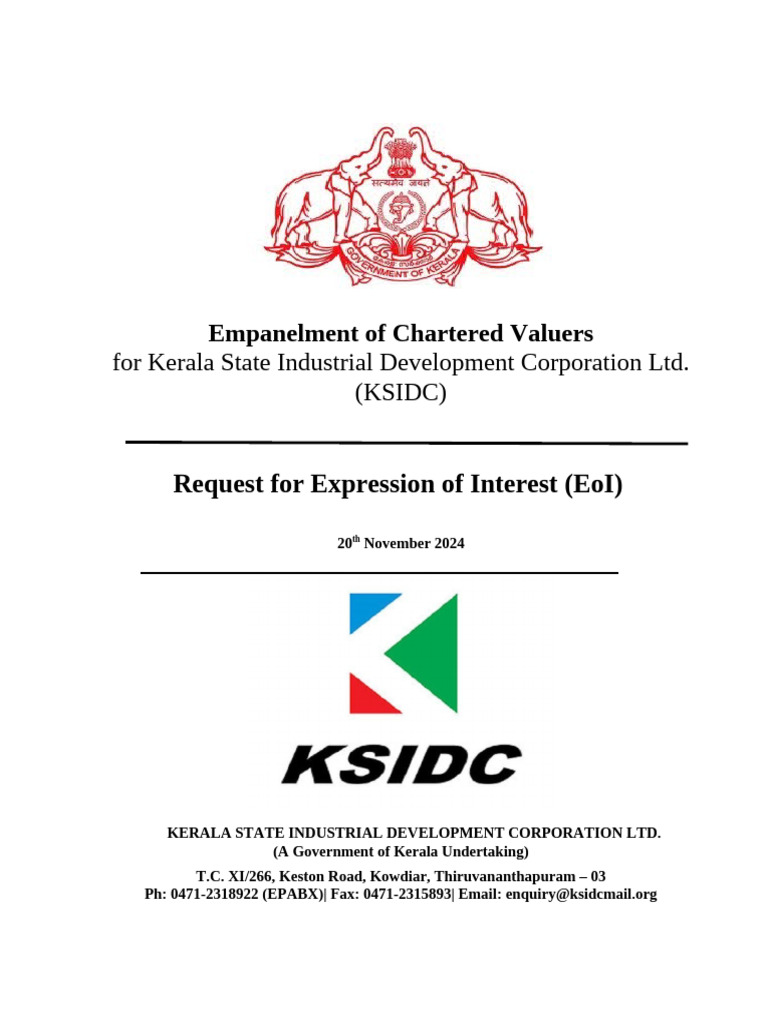 Request For EoI Empanelment of Chartered Valuers Final 2024 | PDF | Real Estate Appraisal ...