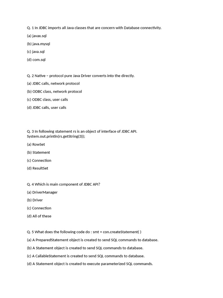 Unit 5 MCQ | PDF