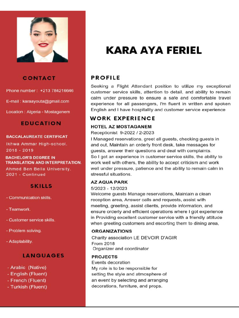 CV Aya Kara | PDF