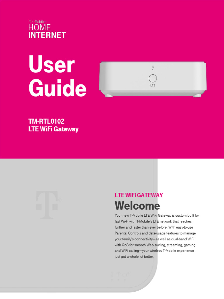 T-Mobile LTE Wi-Fi Gateway User Guide | PDF | Wi Fi | Ip Address