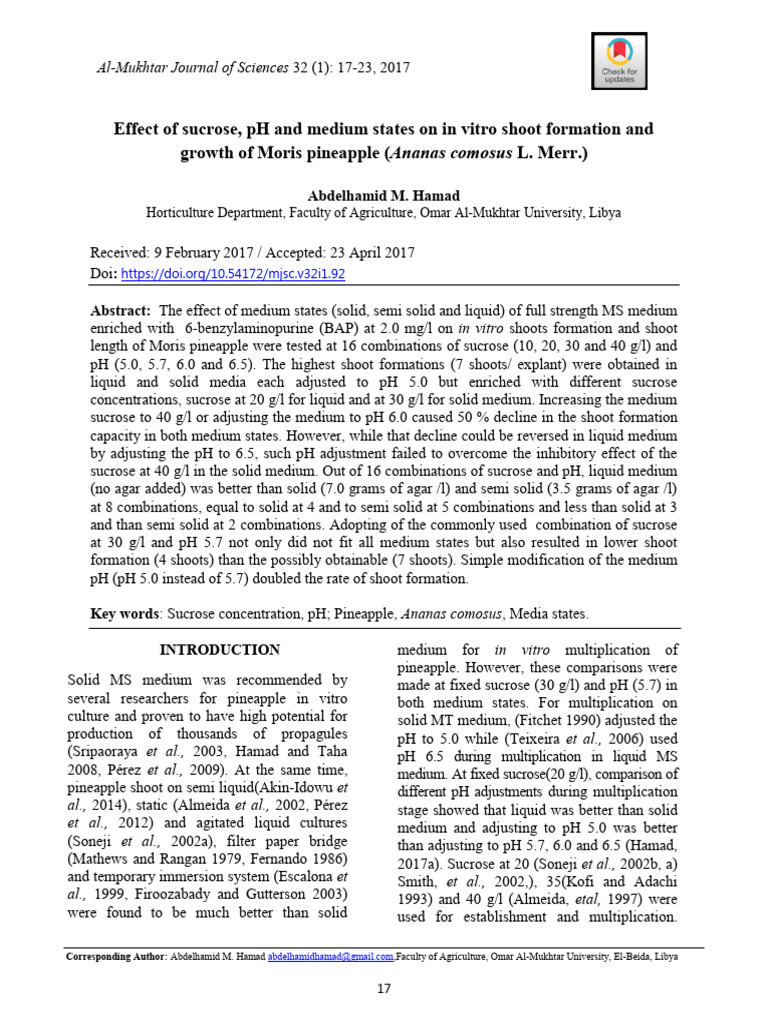 Effect of Sucrose PH and Medium States o | PDF | Analysis Of Variance ...