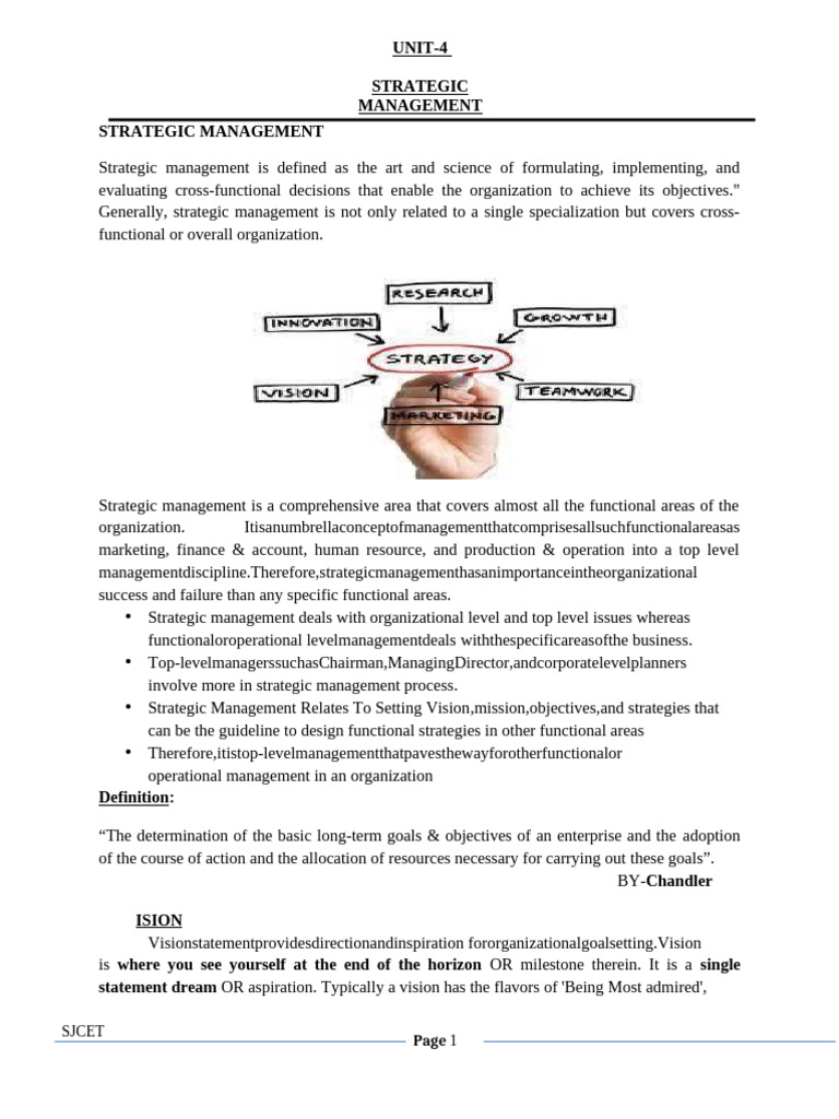 MS Unit 4 | PDF | Strategic Planning | Strategic Management