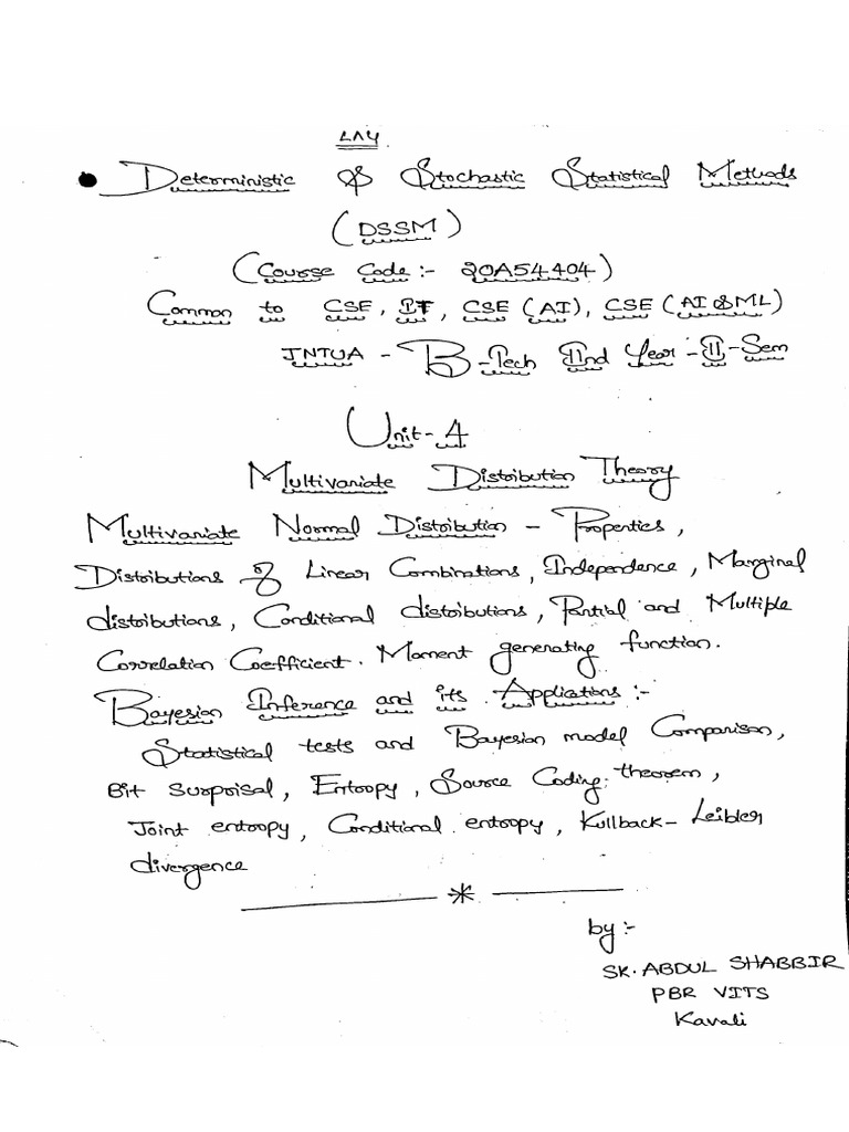 DSSM Unit 4 Material 1 | PDF
