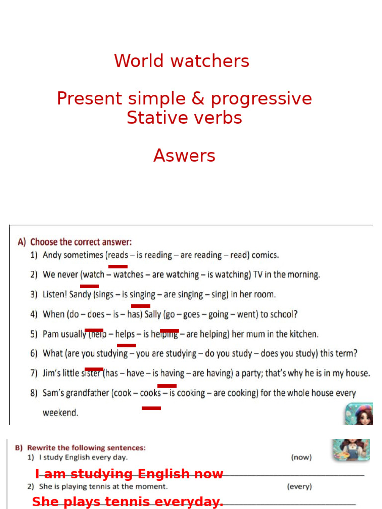 (1A) (p.8 9) Grammar Answers | PDF