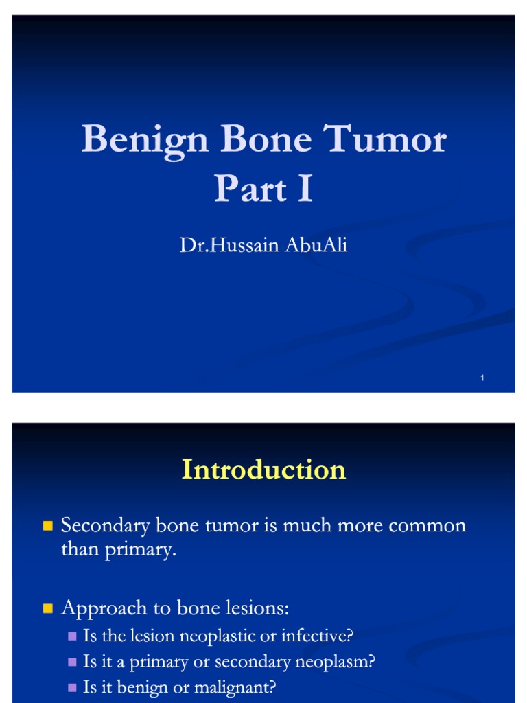 Benign Bone Tumor | PDF | Bone | Neoplasms
