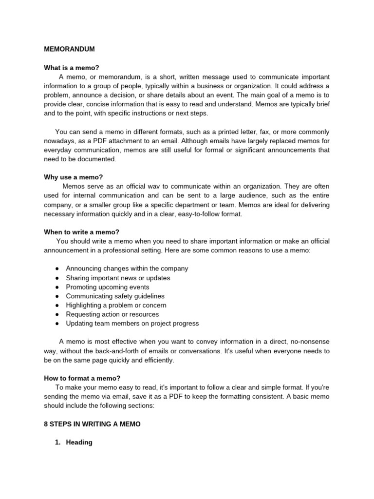 MEMORANDUM | PDF | Memorandum | Communication