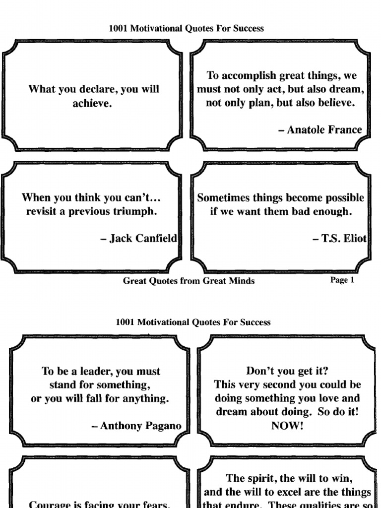 1001 Success Quotes for Motivation | PDF