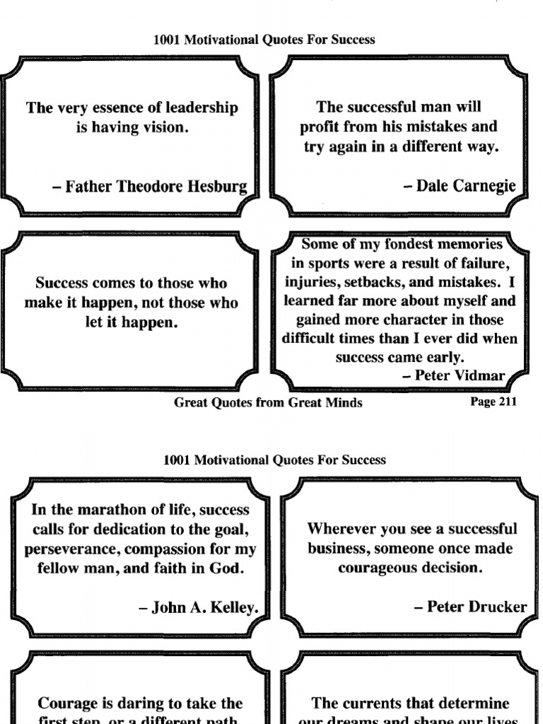 1001 Motivational Quotes For Success Great Quotes F 12 | PDF | Psychology