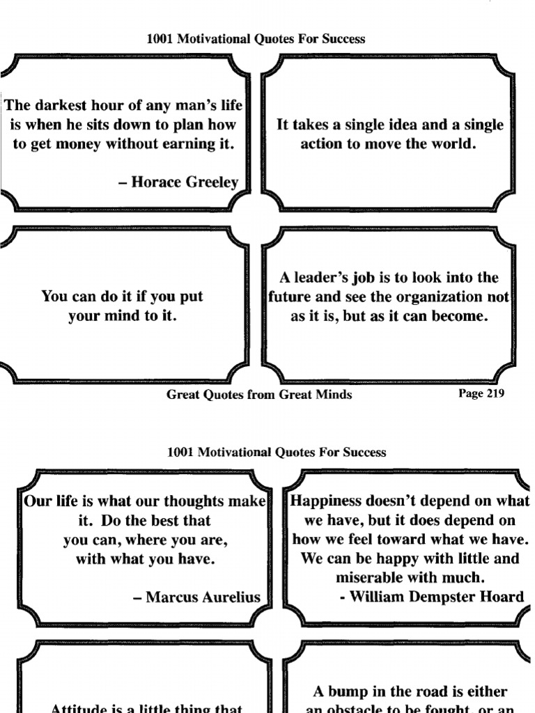 1001 Motivational Quotes For Success Great Quotes F 16 | PDF