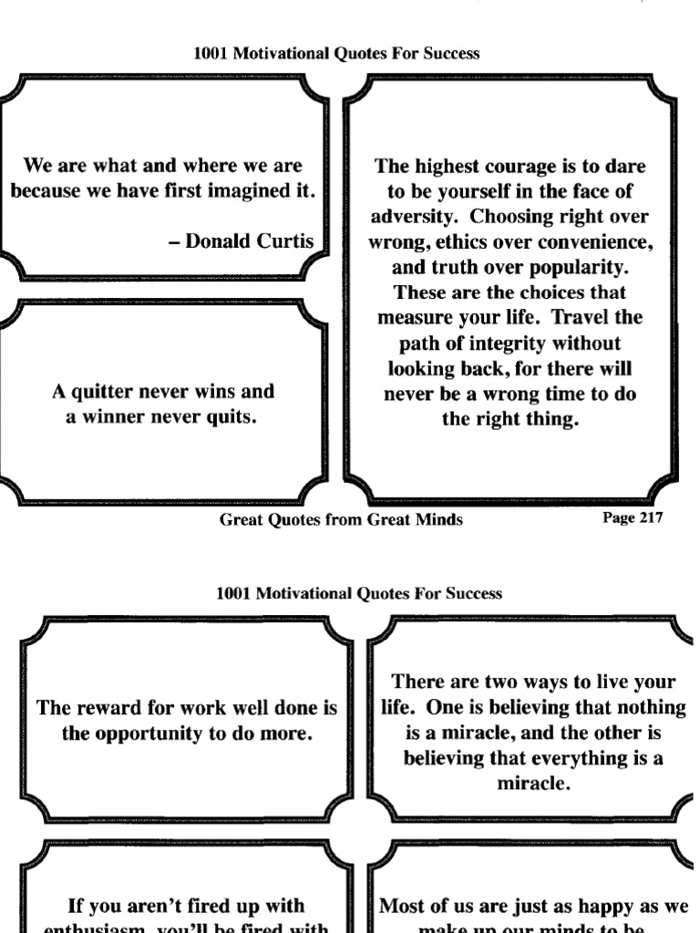 1001 Success Motivational Quotes | PDF