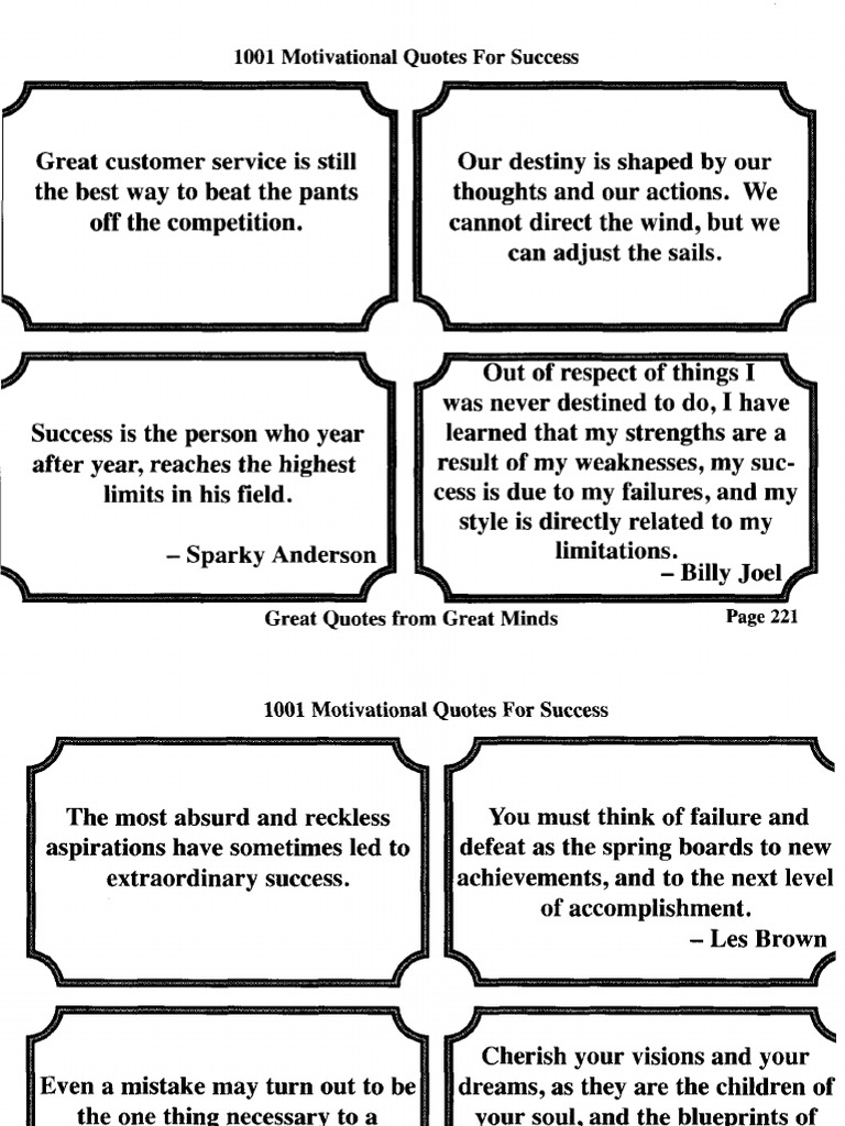 1001 Motivational Quotes For Success Great Quotes F 17 | PDF