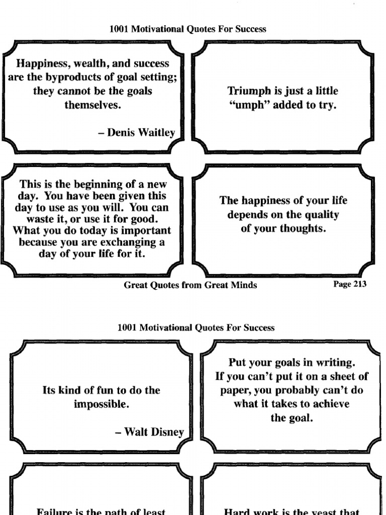 1001 Motivational Quotes for Success | PDF