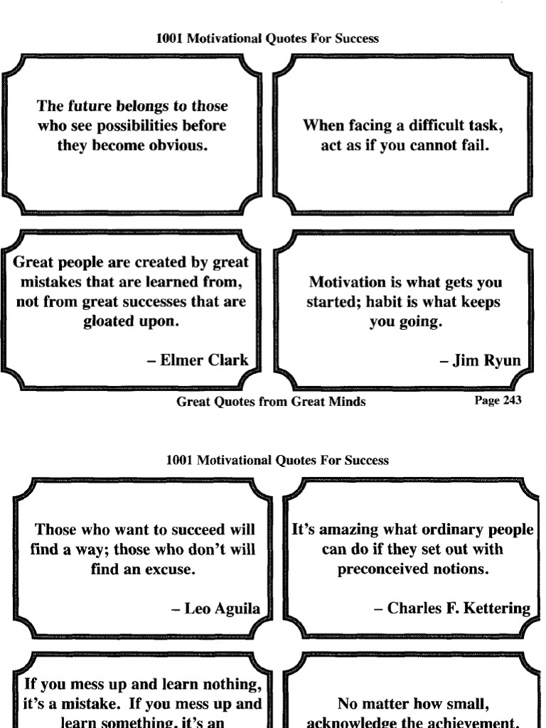 1001 Motivational Quotes For Success Great Quotes F 29 | PDF
