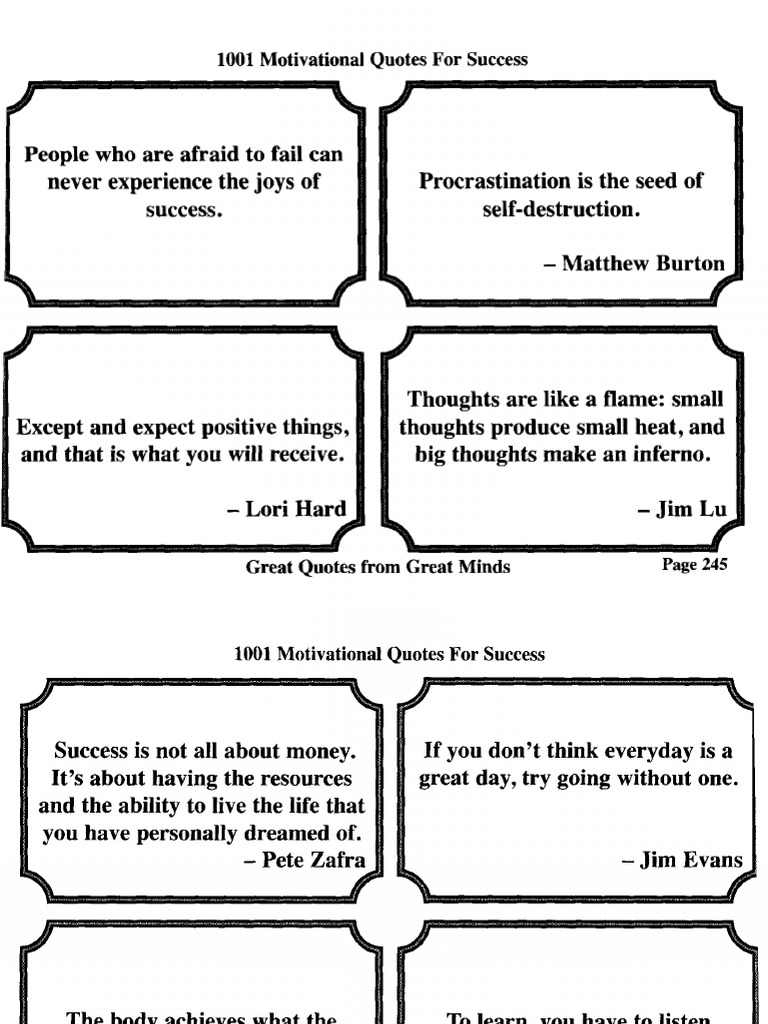 1001 Motivational Quotes For Success Great Quotes F 30 | PDF