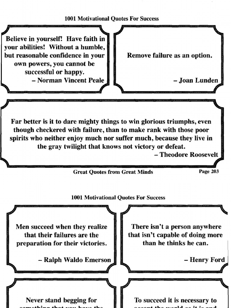 1001 Motivational Quotes For Success Great Quotes F 41 | PDF
