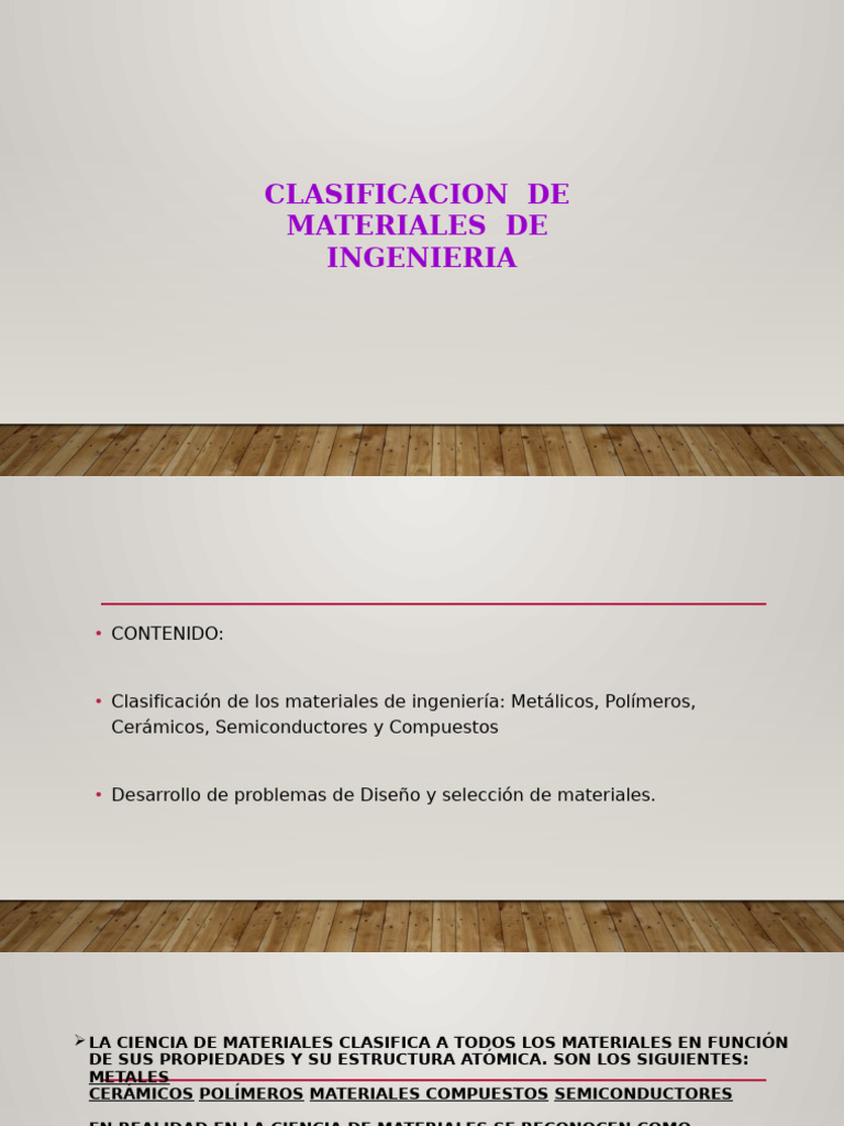Clasificacion de Los Materiales en Ingenieria | PDF | Aislador (Electricidad) | Rieles